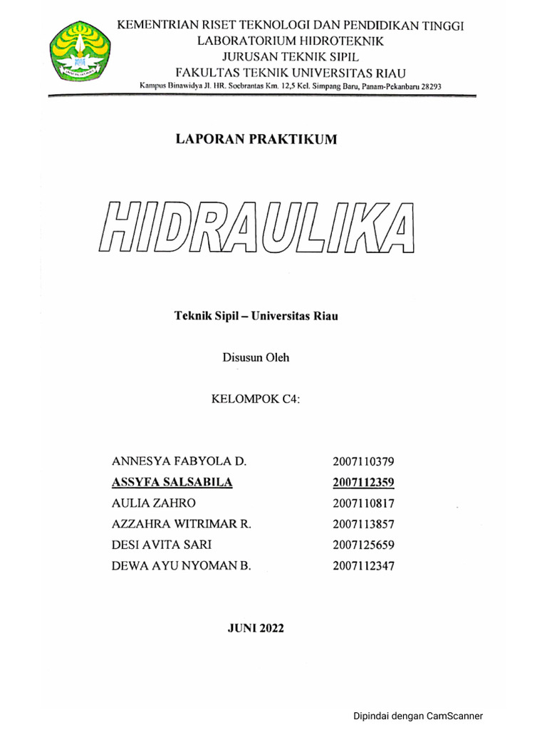 Hidrolika Assyfa S. | PDF