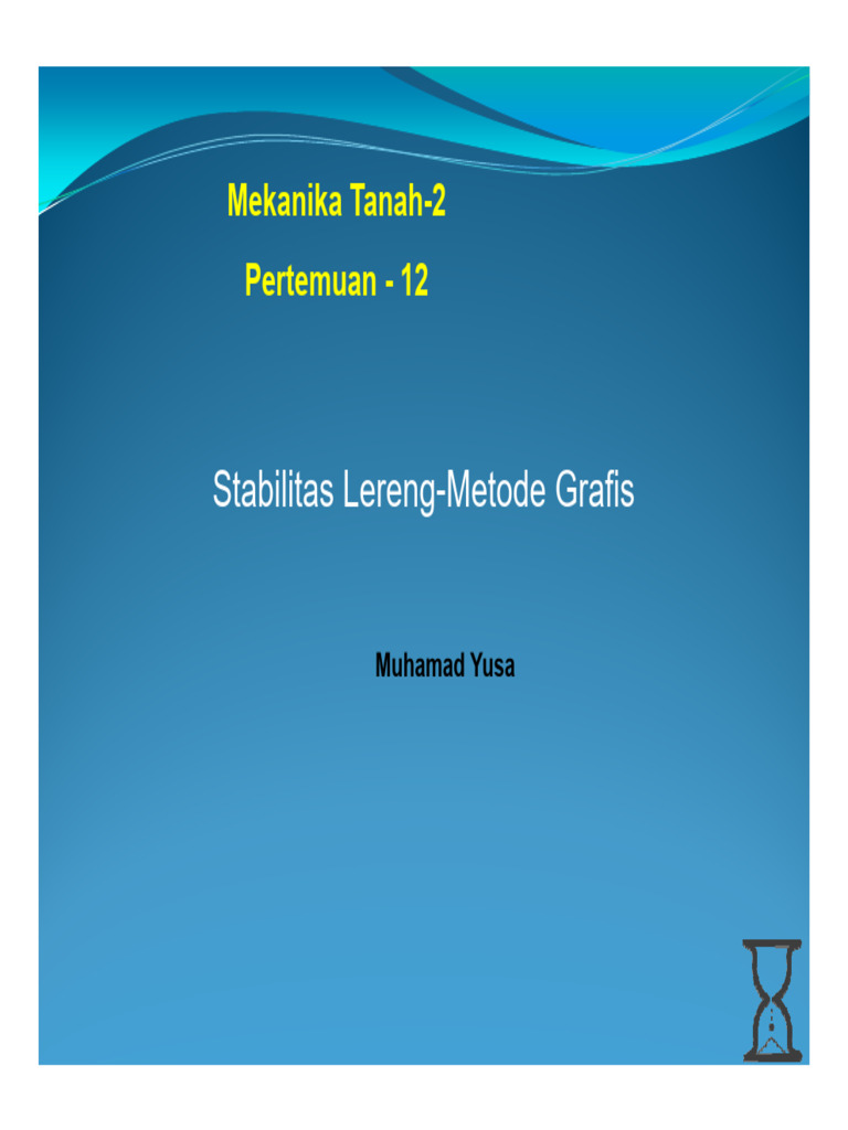 Stabilitas Lereng Metode Grafis | PDF