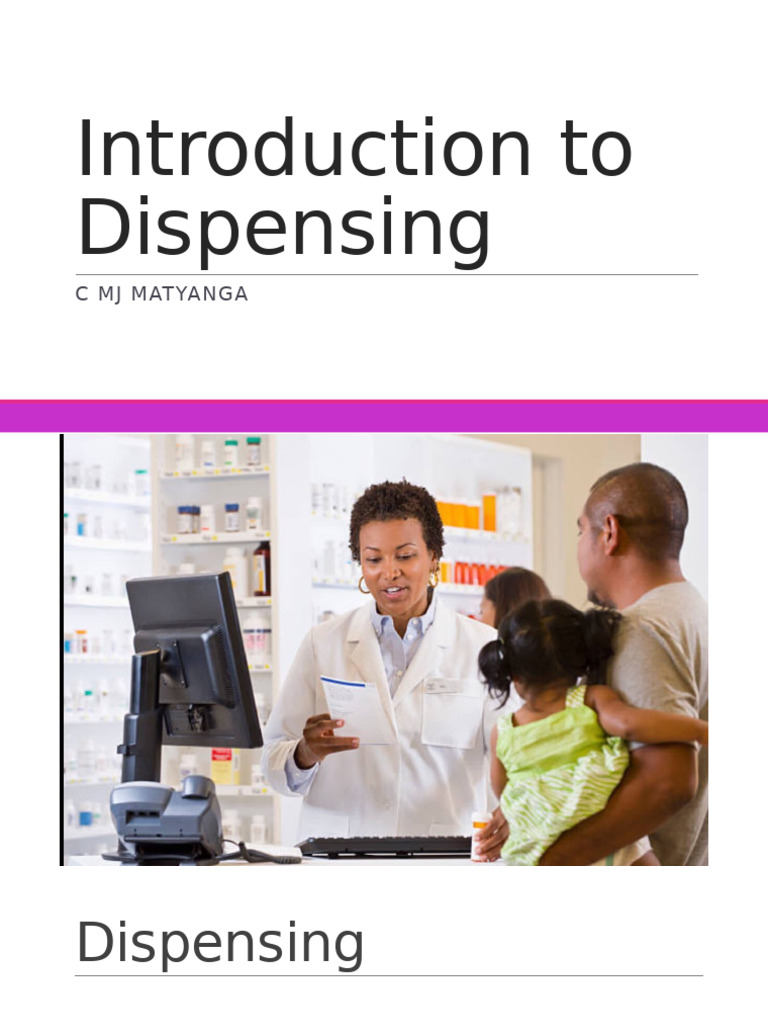 Introduction To Dispensing | PDF | Pharmacy | Medical Prescription
