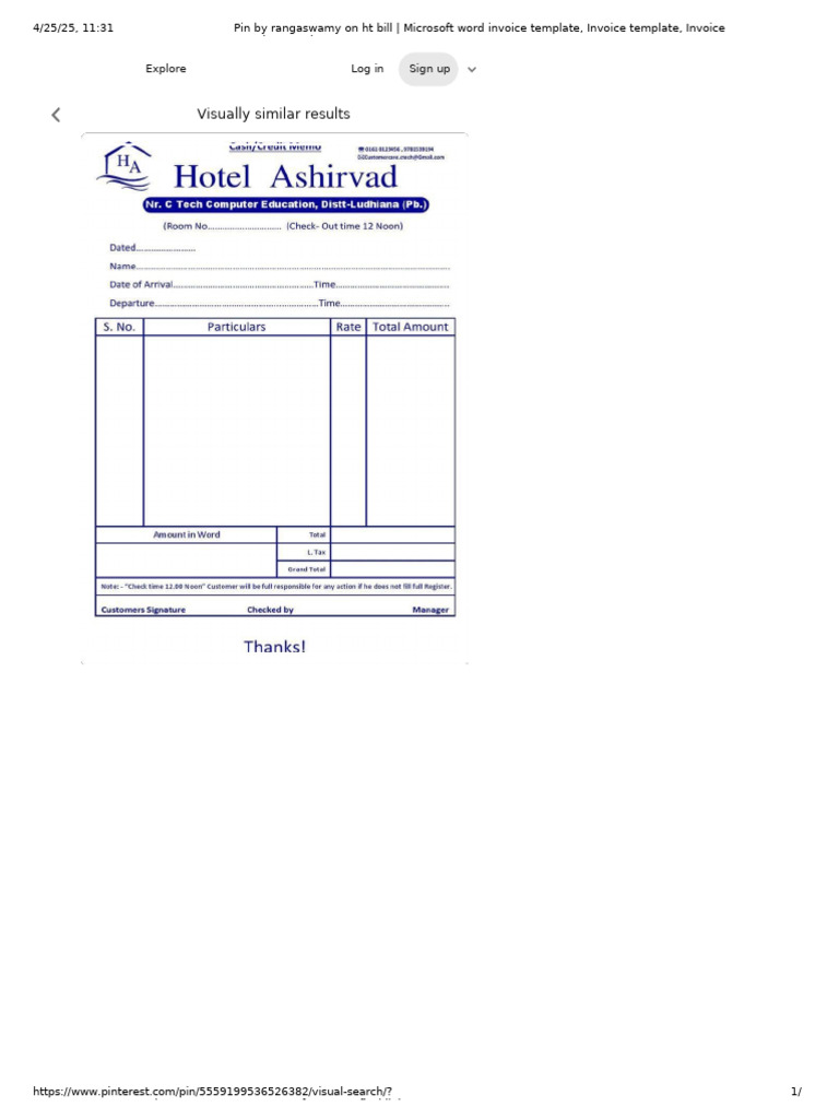 Pin by Rangaswamy On HT Bill - Microsoft Word Invoice Template, Invoice ...