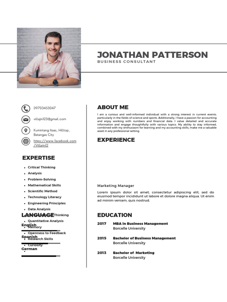 Professional Profile of Jonathan Patterson | PDF