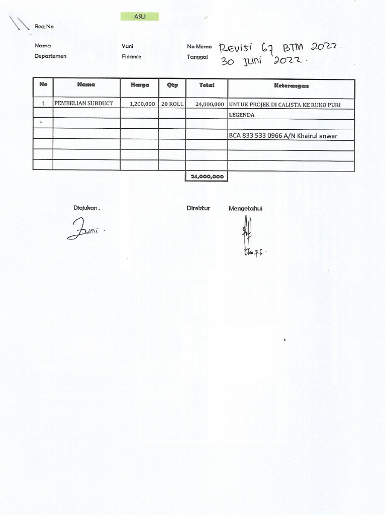 Revisi 67 BTM 2022 | PDF