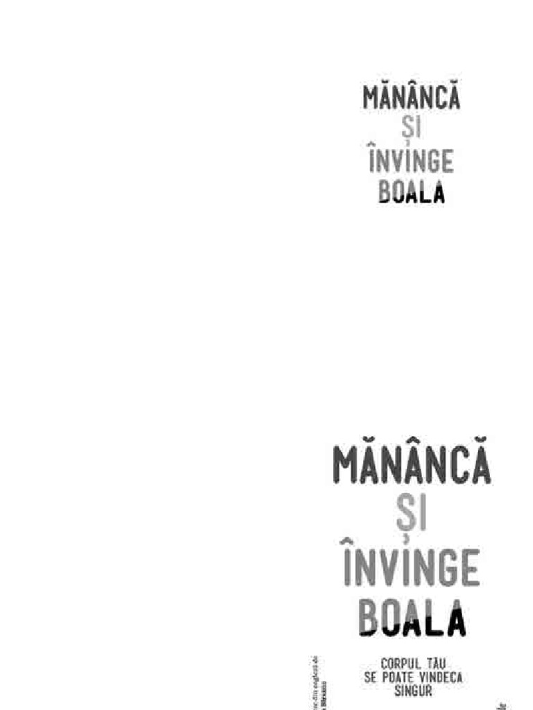 Mananca Sa Invingi Boala | PDF