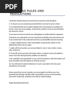 Boarding House Rules and Regulations | PDF | Boarding School | Justice