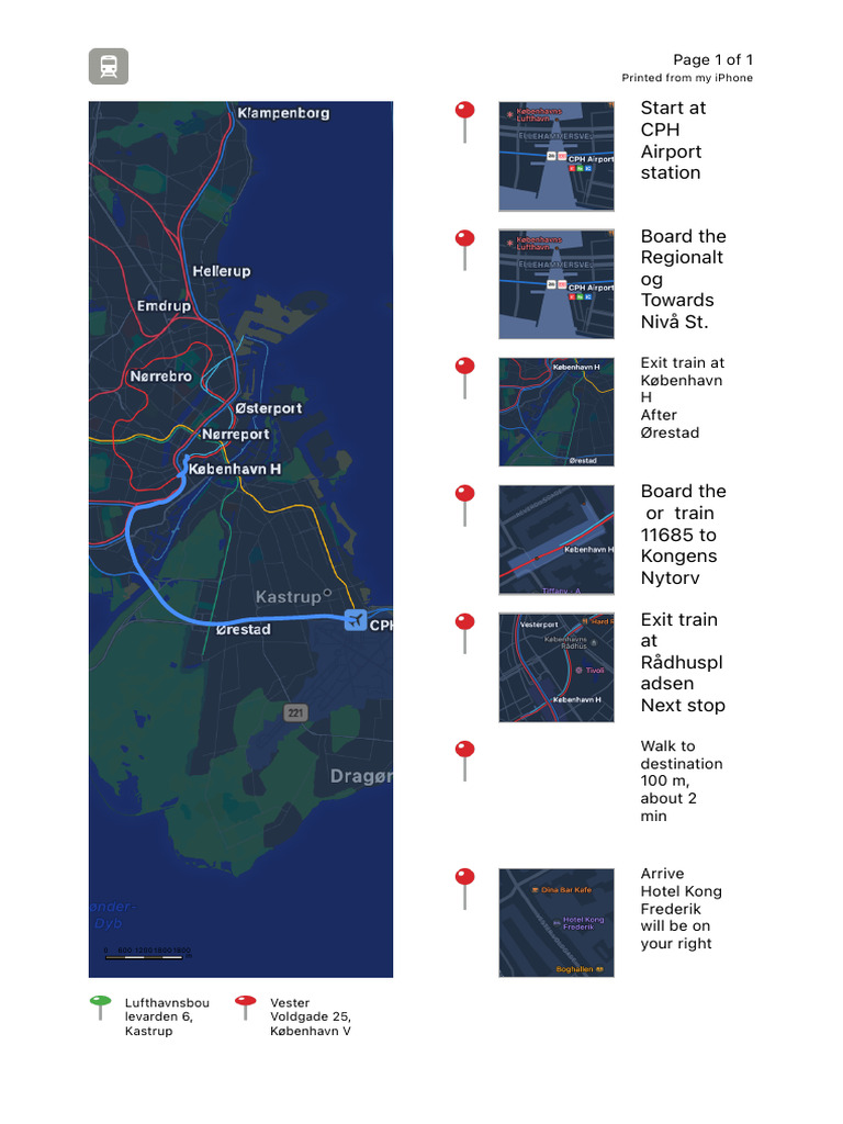 Directions To "Hotel Kong Frederik" | PDF