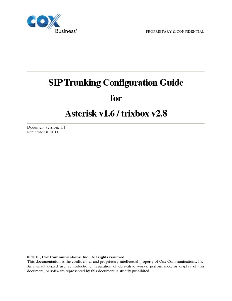 Sip Config Guide Asterisk Trixbox | PDF | Session Initiation Protocol | Computer Network