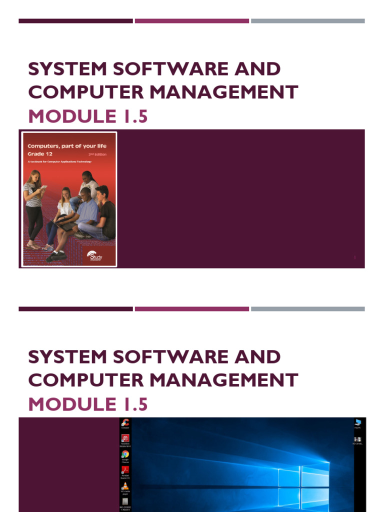1 - 5 SystemSoftwareCompManage | PDF | Operating System | Backup