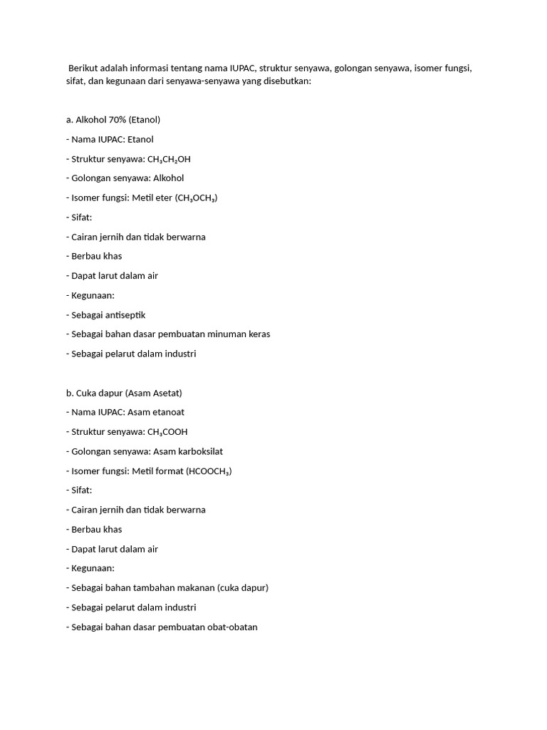 Berikut adalah informasi tentang nama IUPAC | PDF