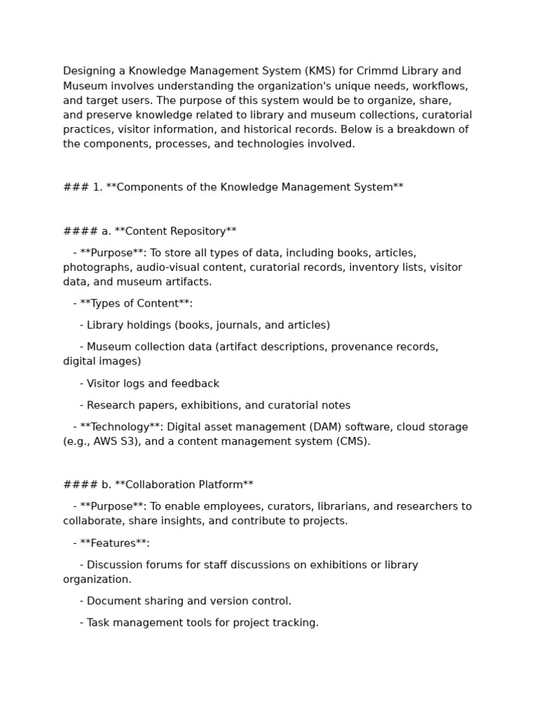 Toheeb Knowledge Management System | PDF | Curator | Metadata