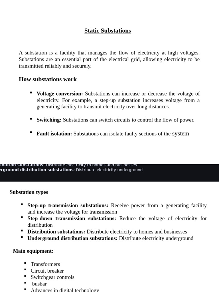 Module-II Static Substations | PDF | Inductor | Electric Power Transmission