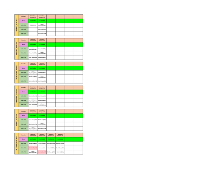 BSN Class Schedule Overview | PDF