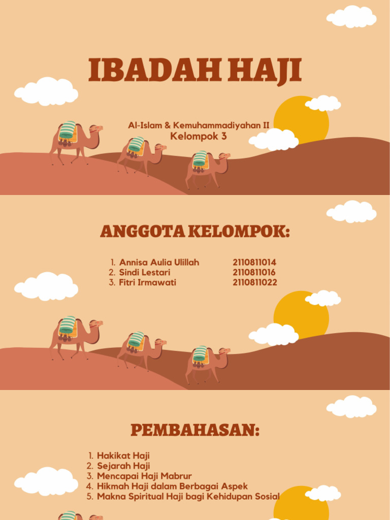 Kel. 3 - Ibadah Haji - Materi 4 - AIK II | PDF