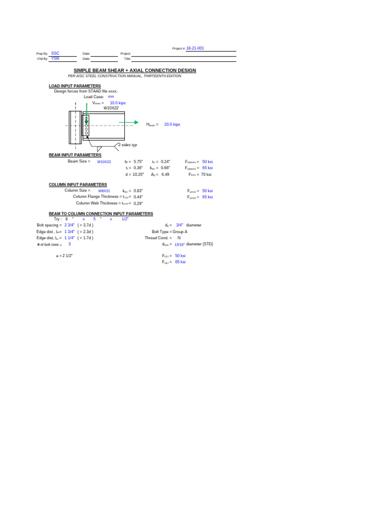 KMPS, Standard Shear Tab Connection | PDF | Bending | Beam (Structure)