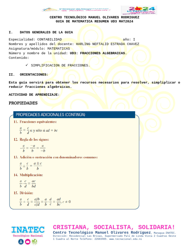 Resumen Ud3 #1 Mat2024 | PDF | Matemáticas | Aprendizaje