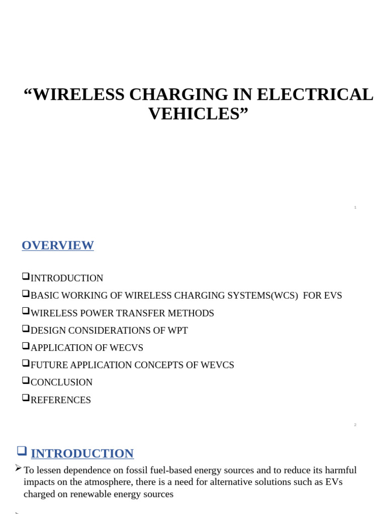 Wireless Charging in Electrical Vehicles-1 | PDF | Inductor | Capacitor