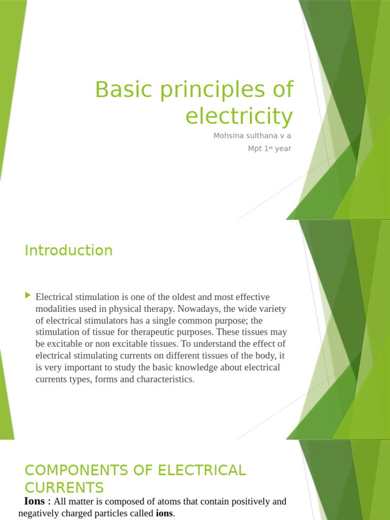 Basic Principles of Electricity | PDF | Electric Current | Electrical ...