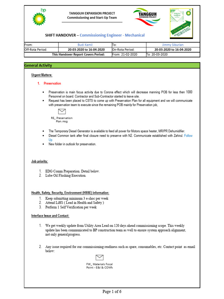 Tangguh Expansion Project Handover Report | PDF | Energy Technology ...