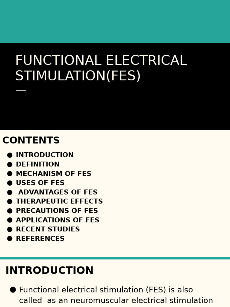 Functional Electrical Stimulation | PDF | Physiology | Nervous System
