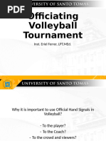 2019 20 Line Judge Signals | PDF | Volleyball | Hand