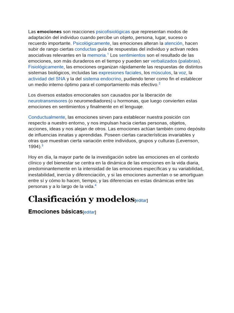 Las Emociones Pdf Las Emociones Sicología