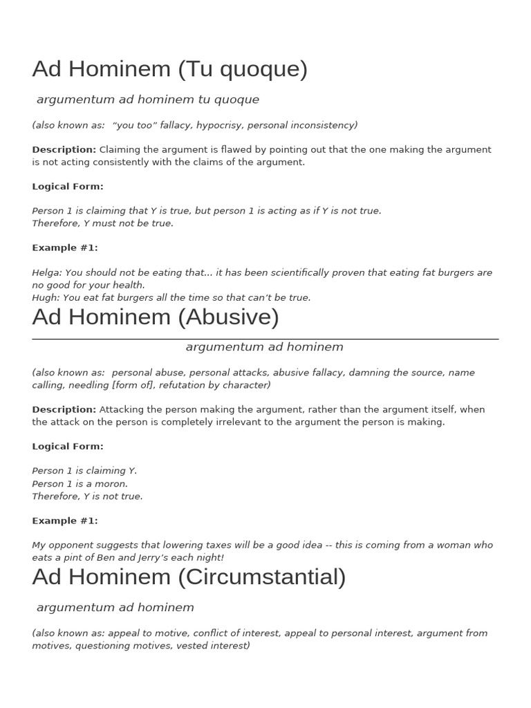Fallacies in Arguments - 1 | PDF | Logic | Epistemology