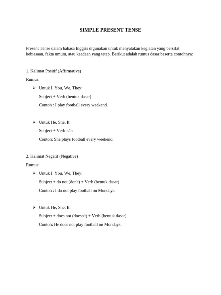 Simple Present Tense for Grade 3 SD | PDF