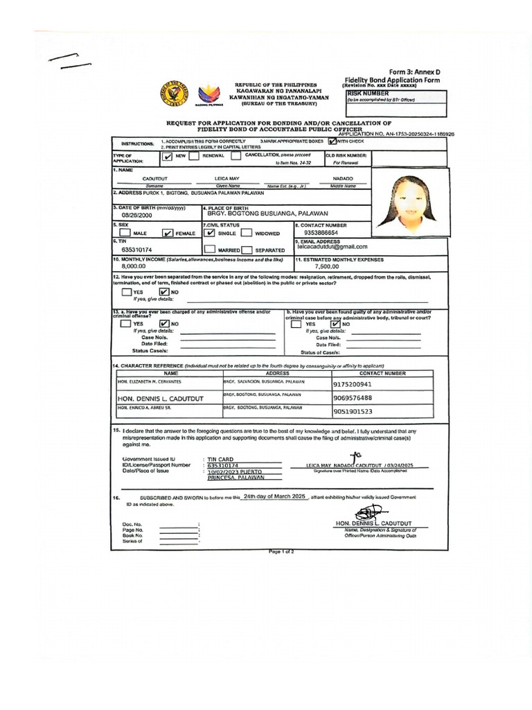 Annex D Application Form | PDF