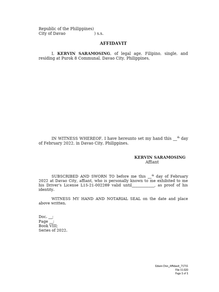 Affidavit | PDF
