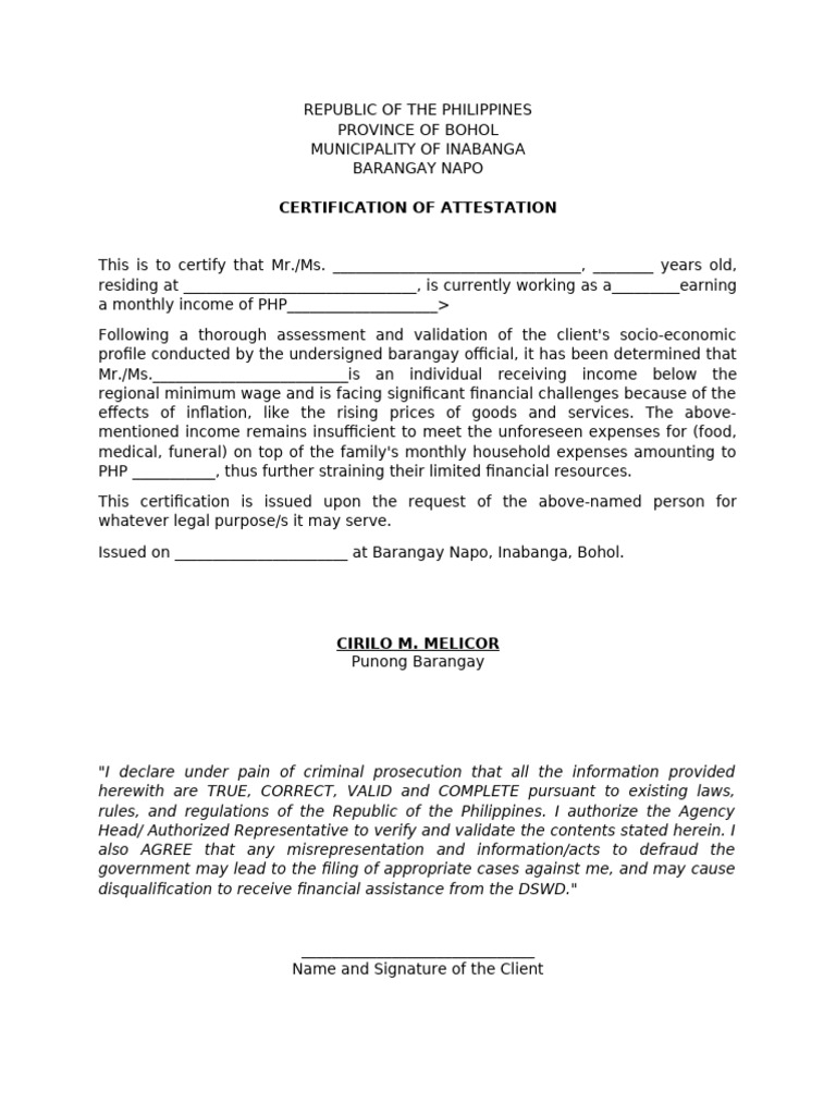 Attestation | PDF