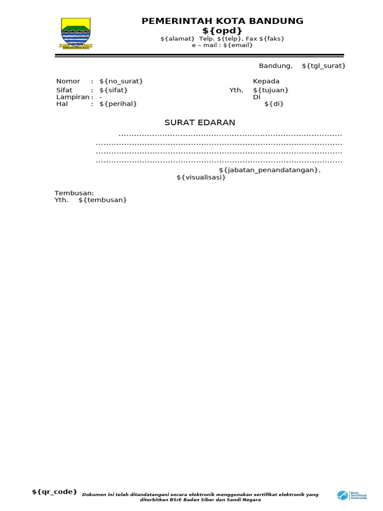 Template Surat Edaran | PDF
