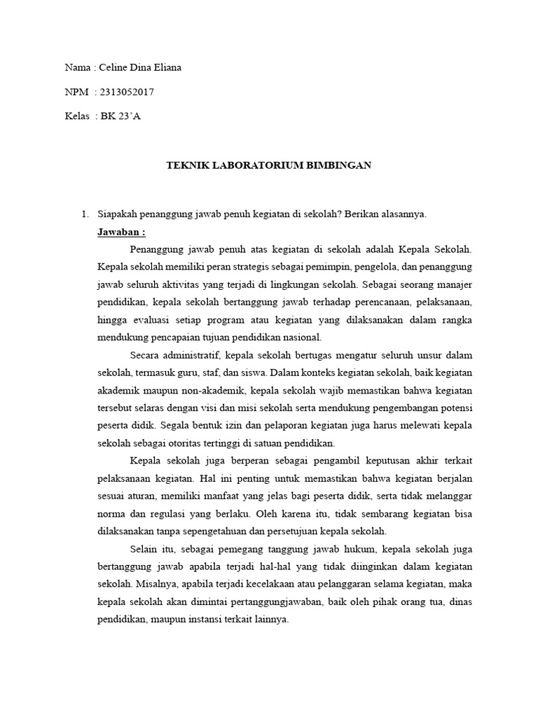 Tugas Mandiri Teklab Celine | PDF