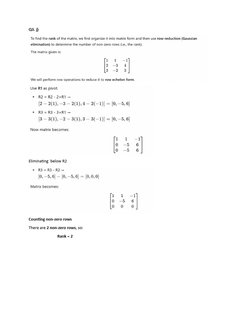 BCA Math Q3j | PDF