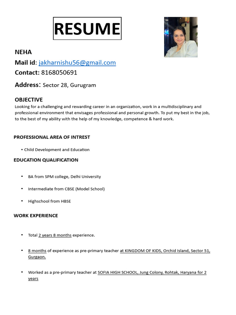 NEHA's-Resume | PDF