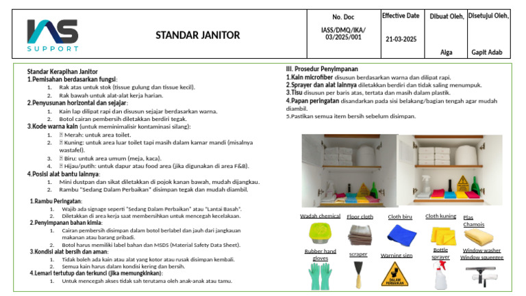 Standar Ruang Janitor dan Fungsinya | PDF