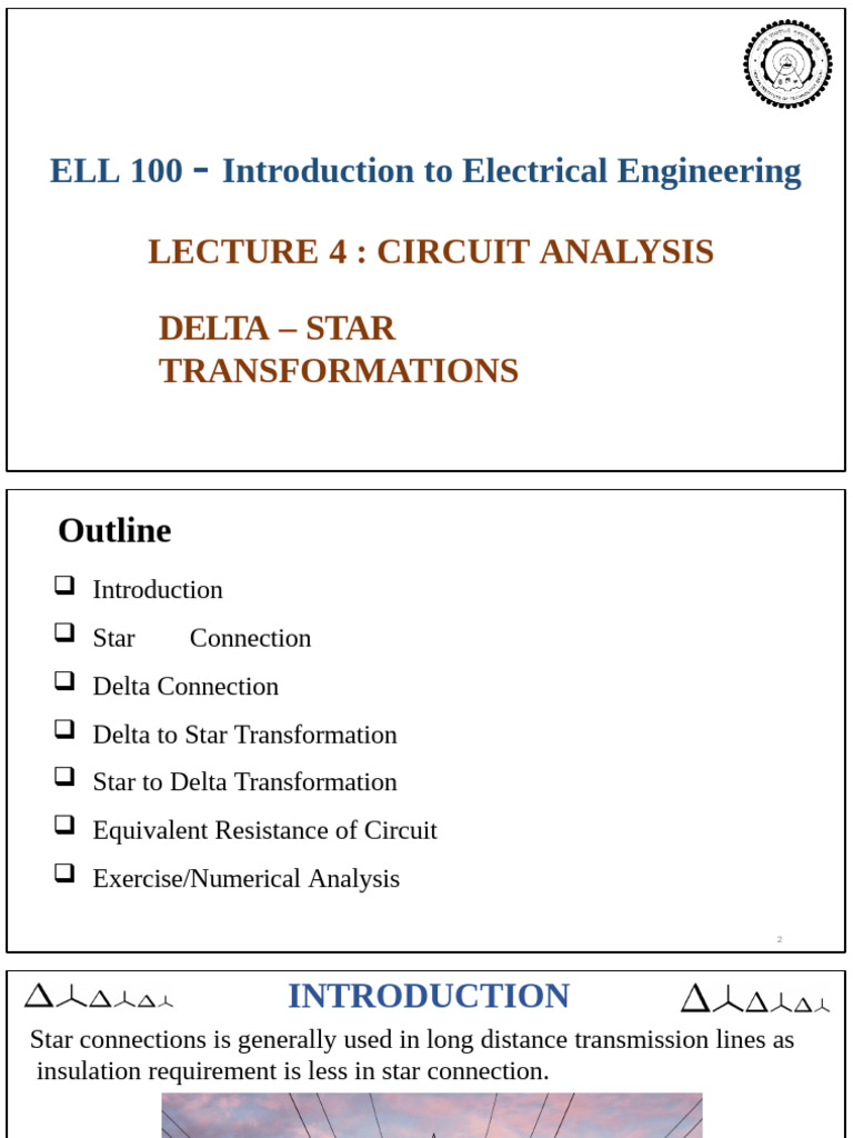 Delta-Star Transformations in Circuits | PDF | Transformer | Capacitor