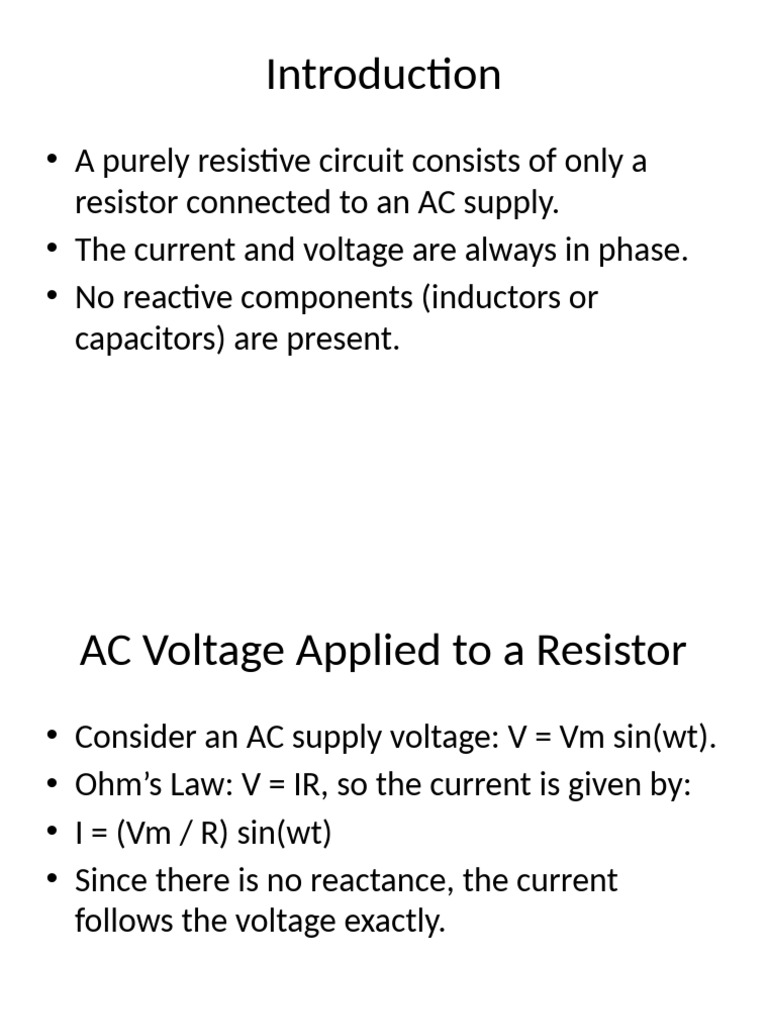 Purely_Resistive_Circuit | PDF
