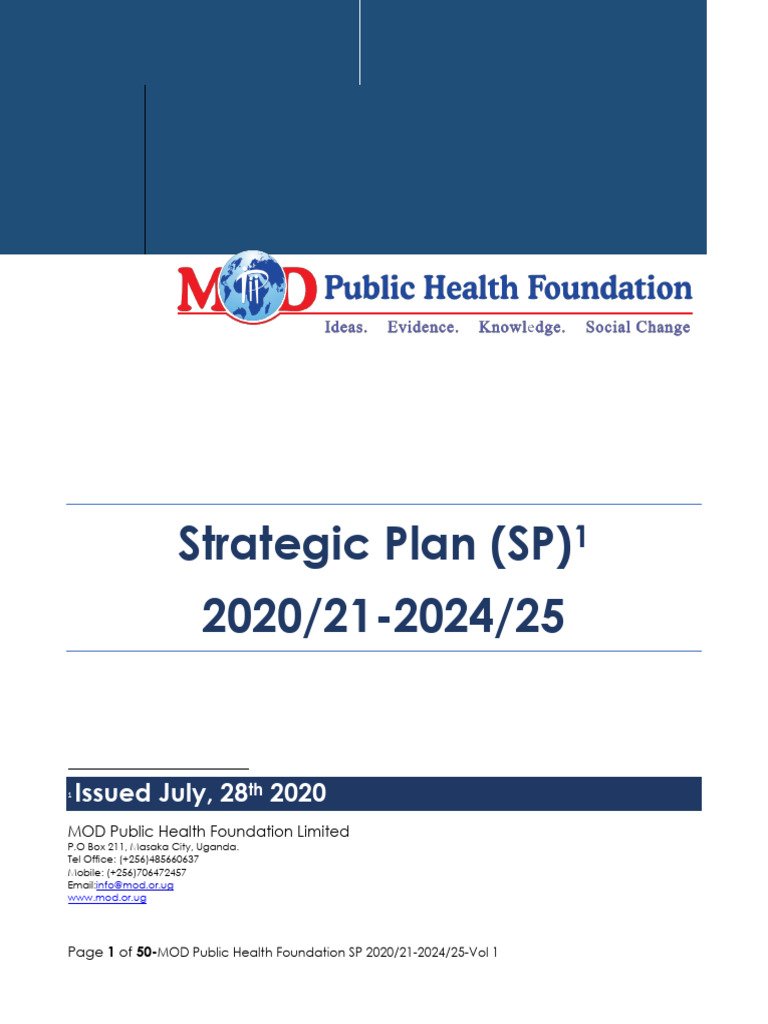 MOD-PHF-Strategic-Plan-2020-2024_Ed_128.07.2020 | PDF | Public Health ...