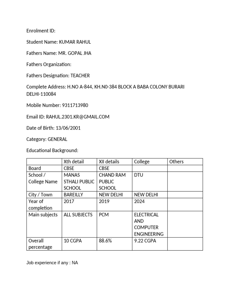 1590043070947_ENROLLMENT FORM | PDF