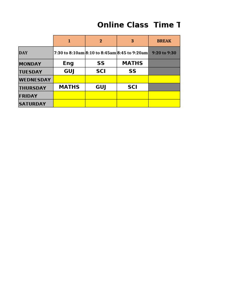 Online Class TT - 6B | PDF