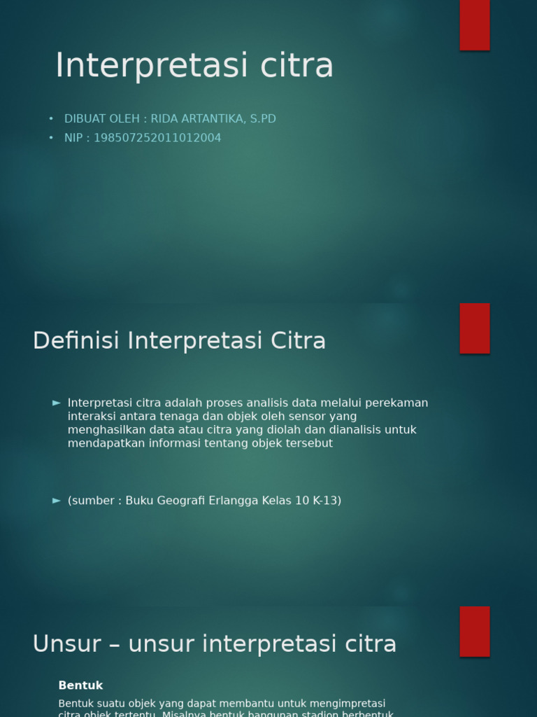 Proses Interpretasi Citra dan Manfaatnya | PDF