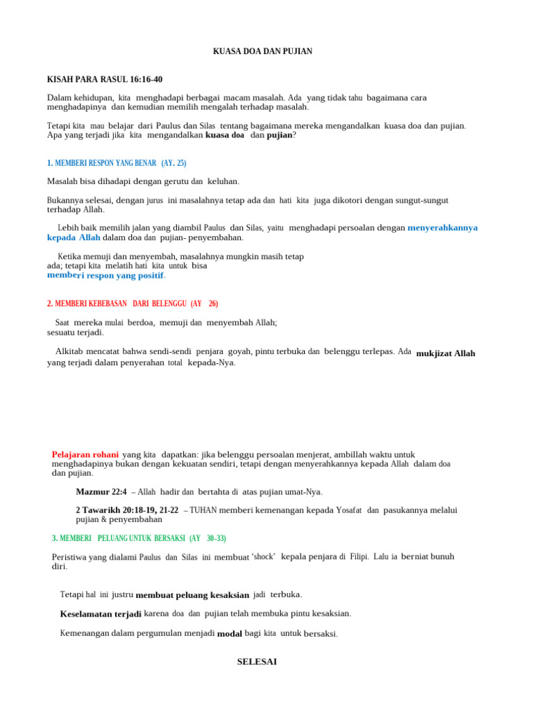 Kuasa Doa Feb1 2020 | PDF