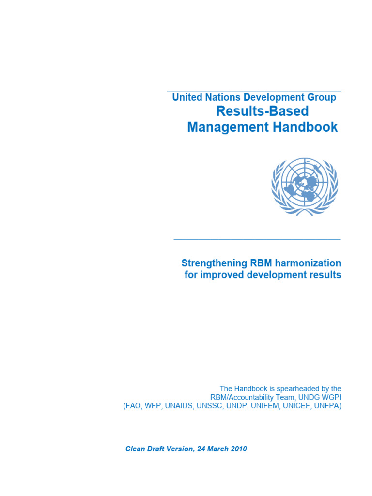 UNDG RBM Handbook | PDF | Performance Indicator | Evaluation
