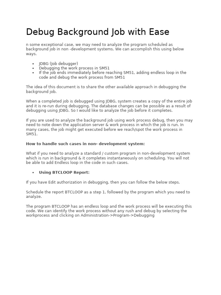 Debug Background Job With Ease | PDF