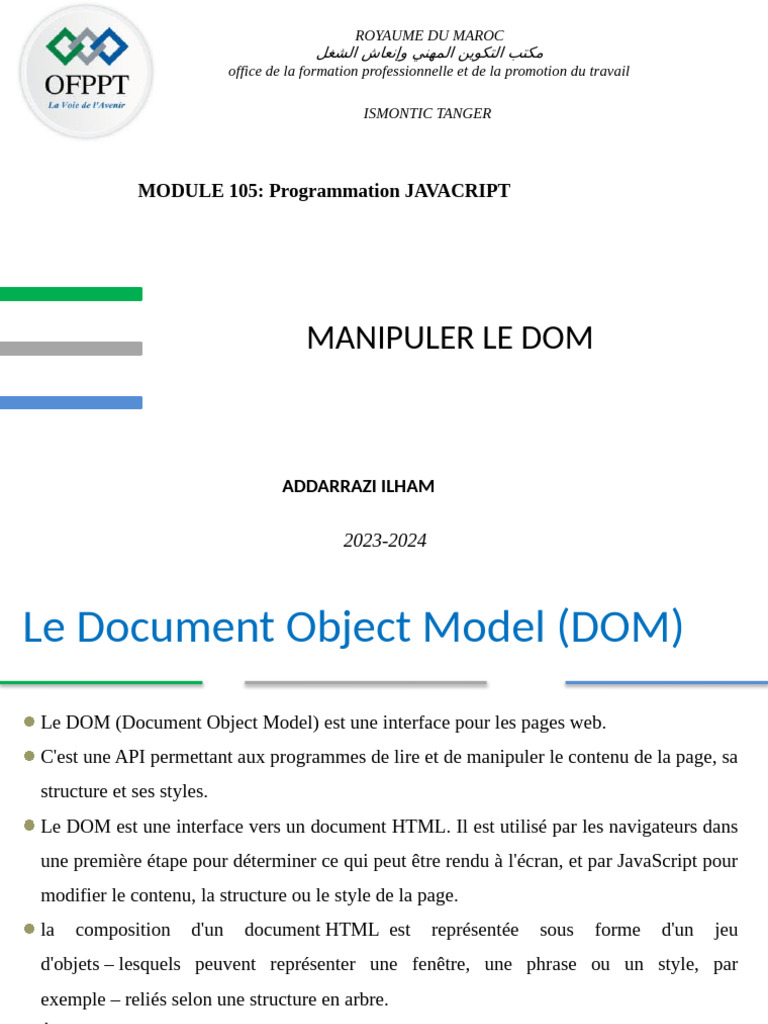 6_ManipulerDOM | PDF | Modèle d'objet de document | Programmation web
