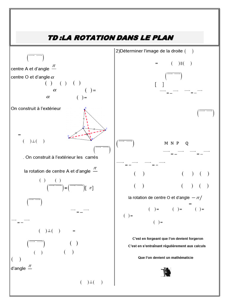 Corrigé de l'exercice de rotation | PDF | Triangle | Formes géométriques
