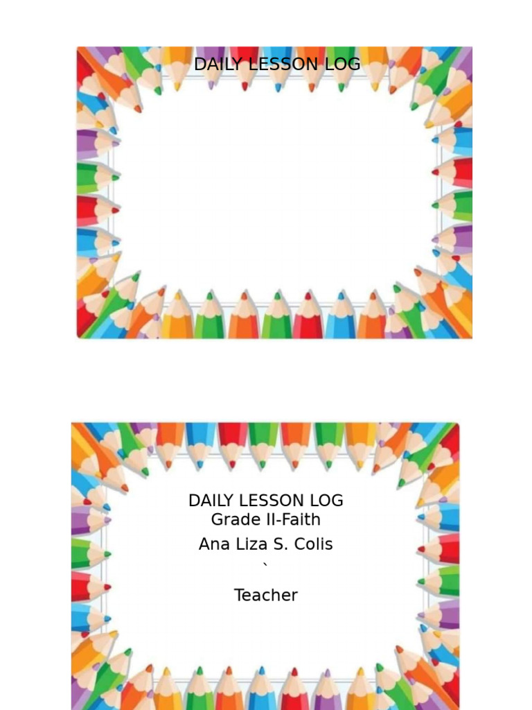 Daily Lesson Log | PDF