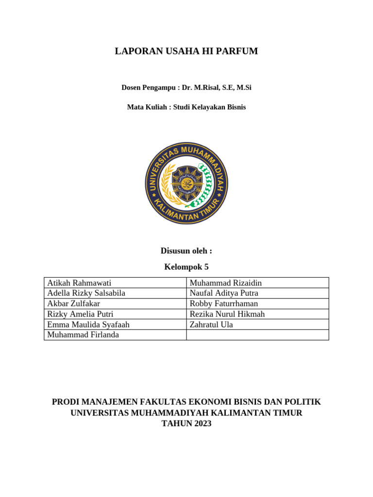 Laporan Usaha Hi Parfum | PDF