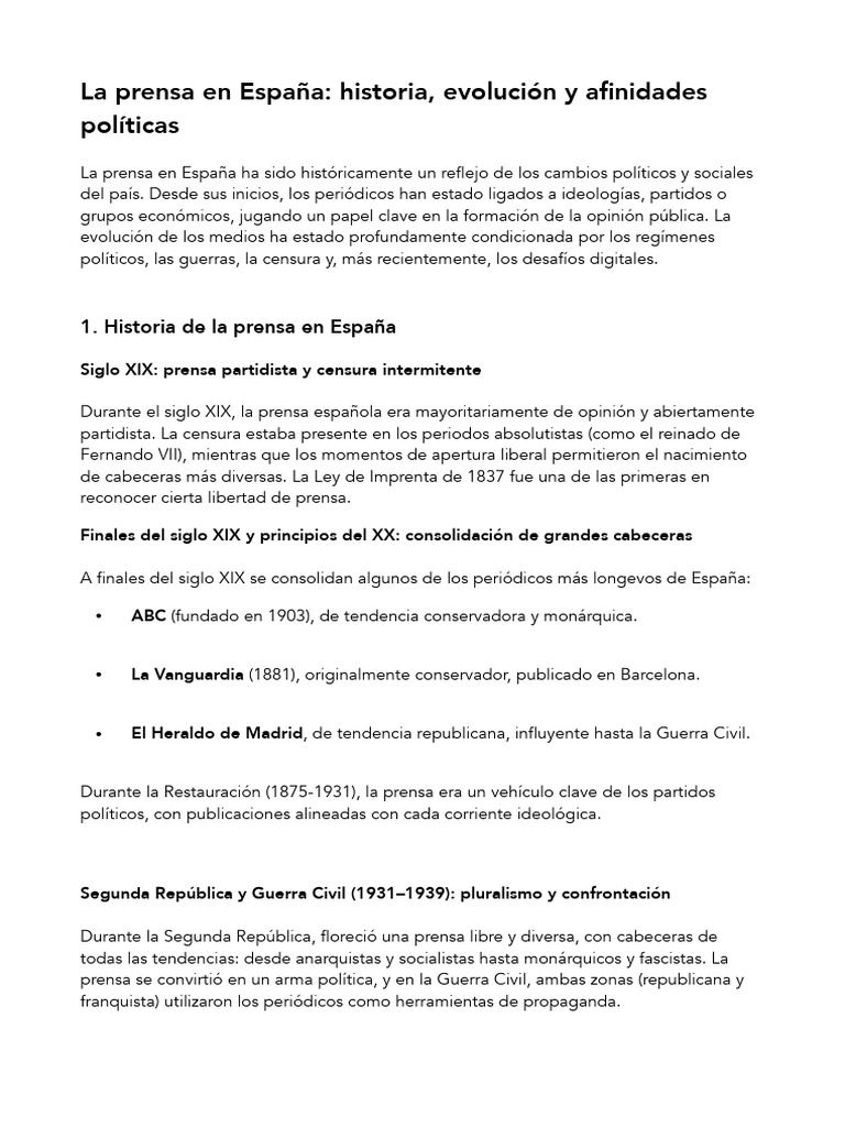 Prensa Española | PDF | España franquista | España