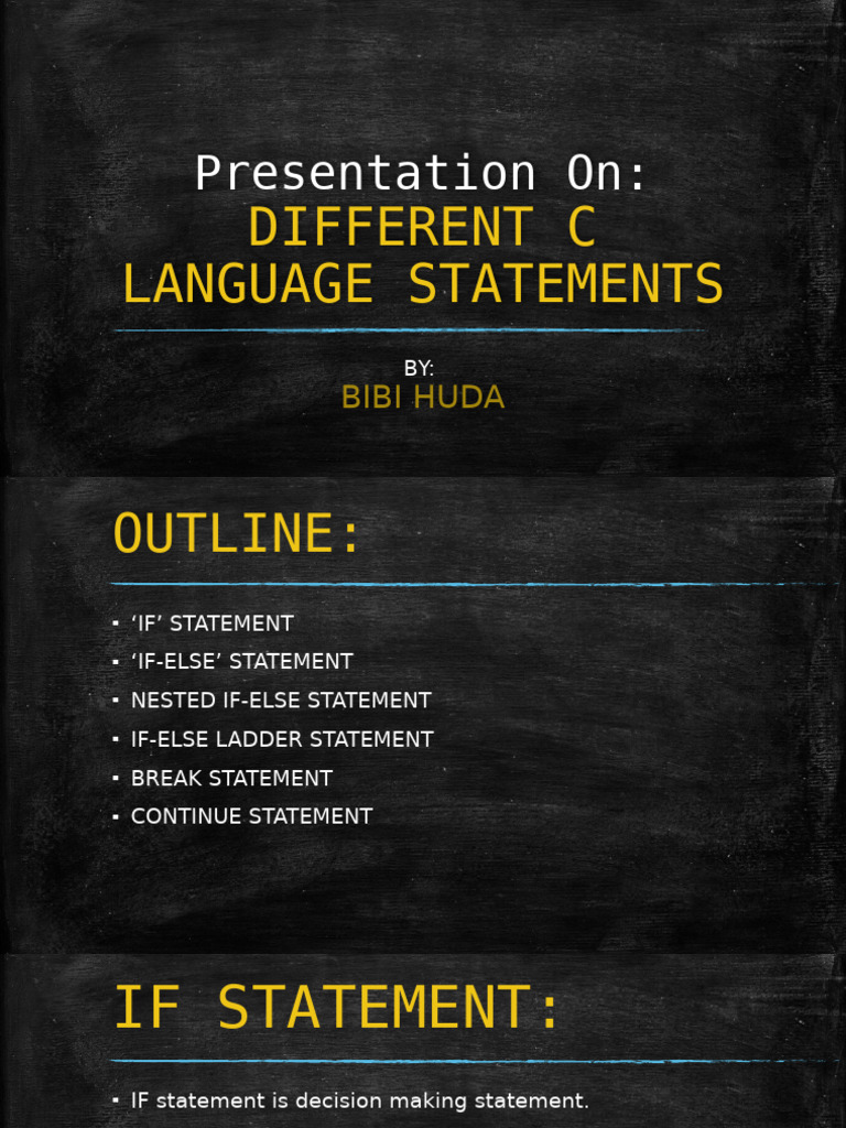 Different C Language Statements | PDF | Computer Programming | Software Engineering