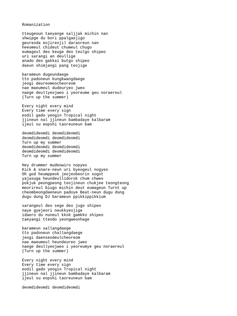 Gidle - Dumdi Dumdi | PDF